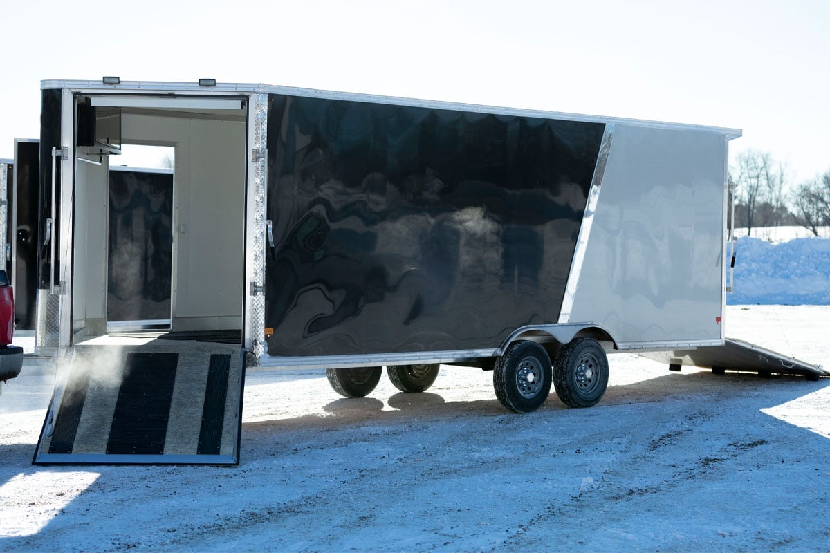Enclosed Inline Aluminum Snowmobile Trailers: High Country Trailers