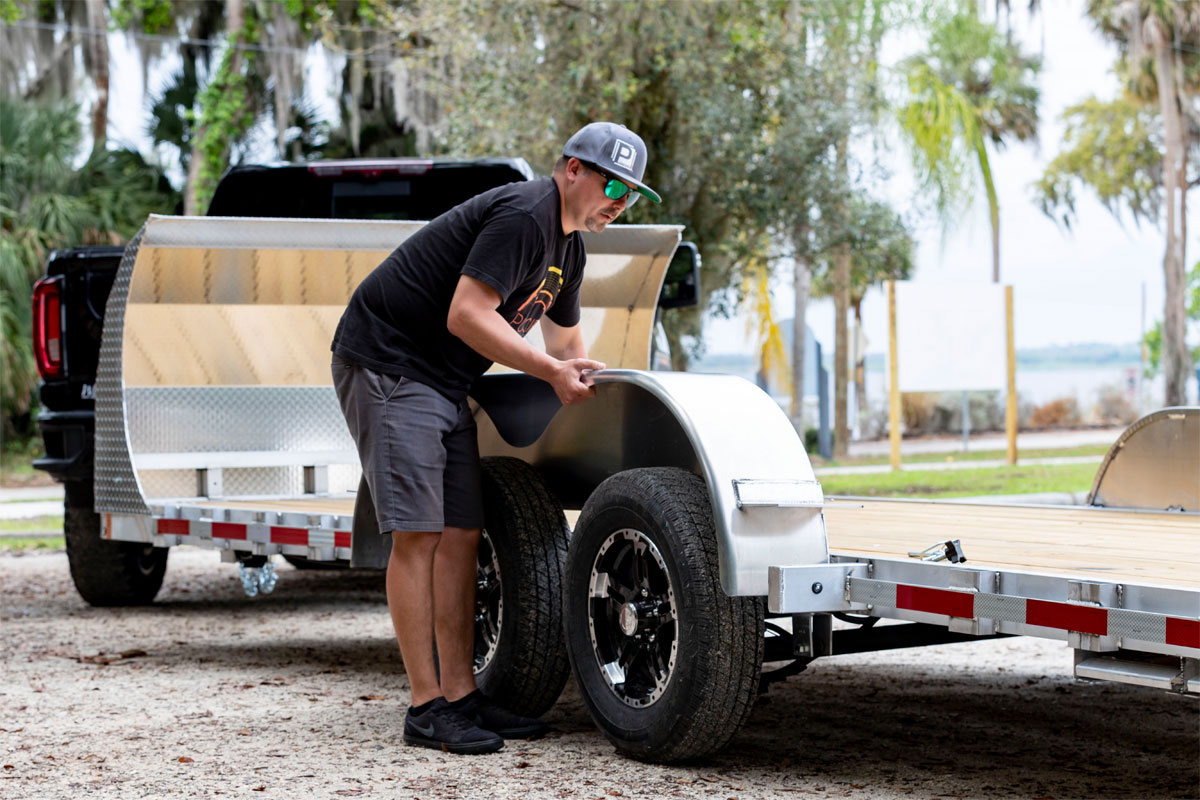 Polaris Open Wood Deck Car Hauler Trailers - All-Aluminum Frame