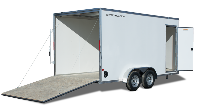 7'4" Wide Enclosed Aluminum Cargo Trailers - Stealth All-Aluminum Trailers