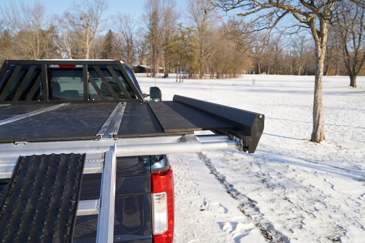 Triton Sport Decks: All-Aluminum Snowmobile Deck for Pickup Truck Bed