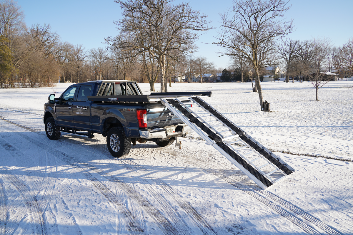Triton Sport Decks: All-Aluminum Snowmobile Deck for Pickup Truck Bed