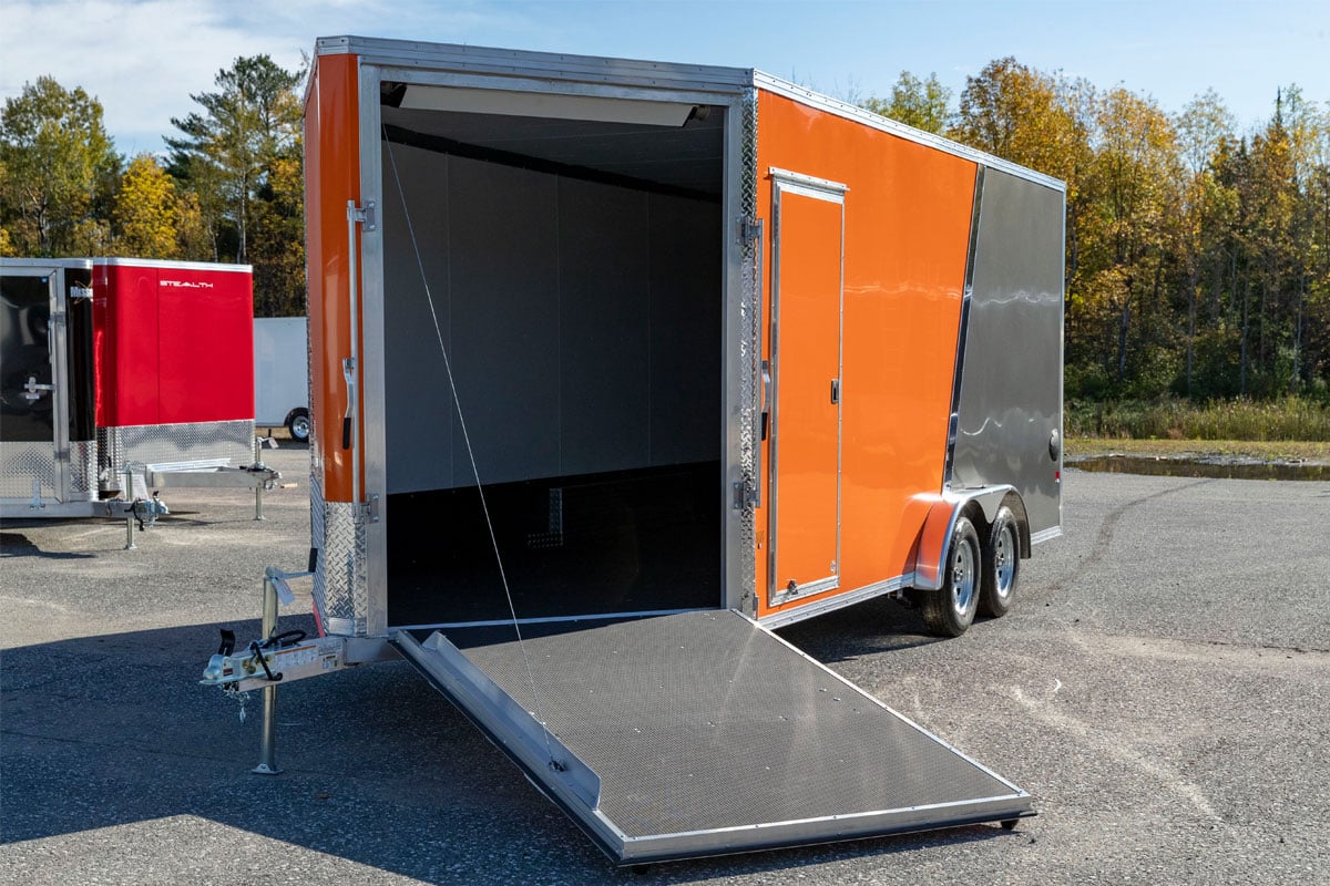 7' Wide Inline Enclosed Aluminum Snowmobile Trailers: Xpress Trailers